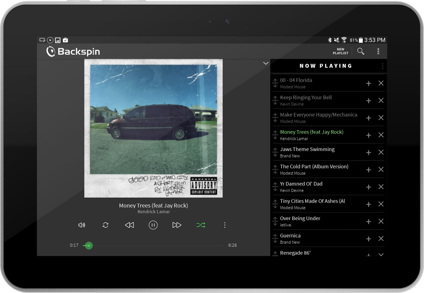 Backspin Music Player | Android App | BHW Projects